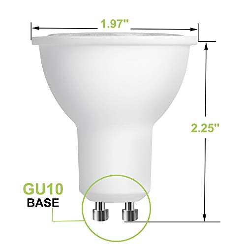 KENESCALR Led GU10 Bulbs Warm White 3000K, Dimmable Spot Light Bulbs, 7W(60W Equivalent), 40 Degree, Halogen Replacement Bulbs for Track Recessed Lighting 6-Pack
