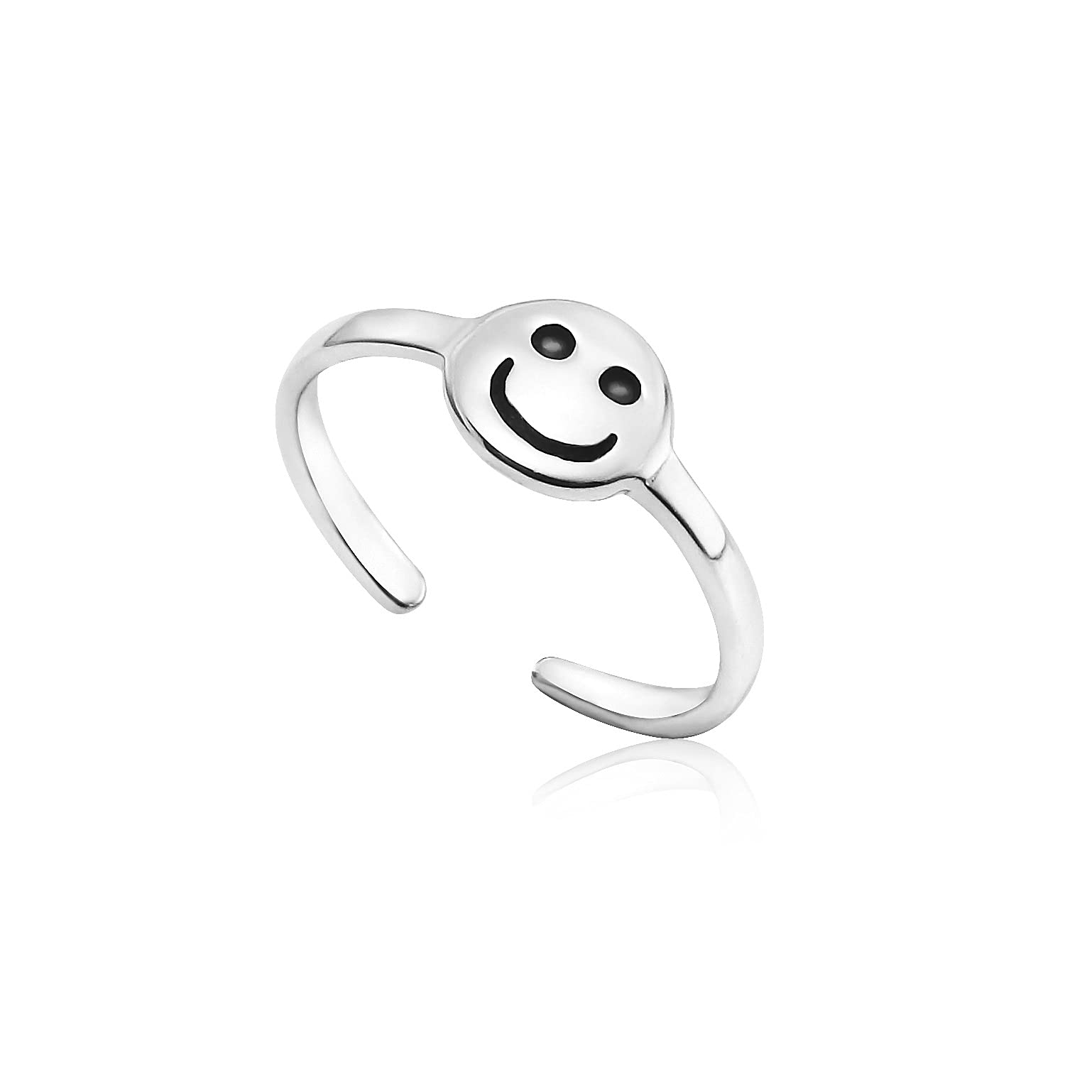 PAVISA - Sterling Silver Smiley Face Toe Ring