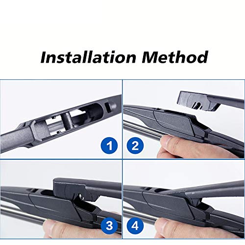 LYSHUI Car Rear Wiper Blade Auto Windshield Windscreen Rear Window Blades,for Ford Focus 2 MK2 2004-2011 for Ford Focus 3 MK3 2012-2017