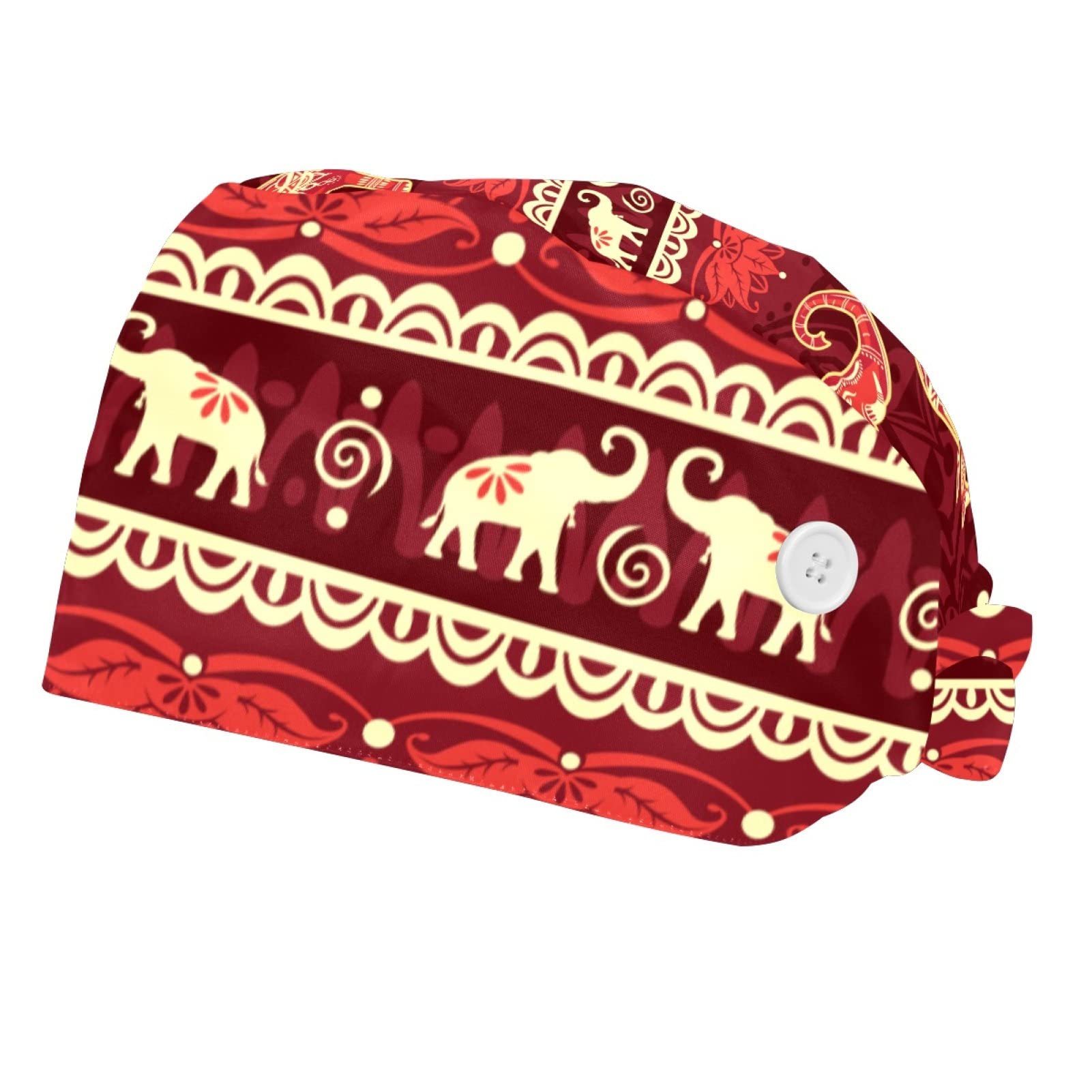 Pshhdgyhs Women and Men Surgical Cap African woman Working Hat One Size Multicolor Hat diameter is 18cm/7in