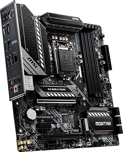 MSI MAG B460M Mortar Gaming Motherboard (mATX, 10th Gen Intel Core, LGA 1200 Socket, DDR4, CFX, Dual M.2 Slots, USB 3.2 Gen 1, 2.5G LAN, DP/HDMI)