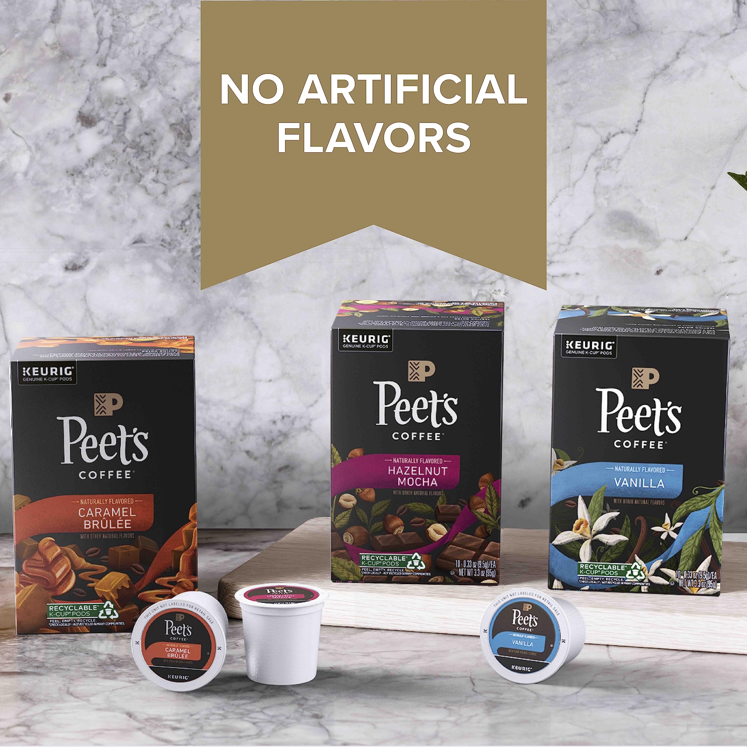 Peet's Coffee Flavored K-Cup Pods, Hazelnut Mocha (22 Count) Single Serve Pods Compatible with Keurig Brewers