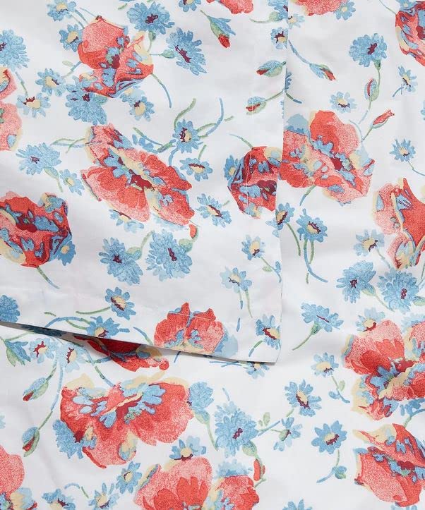Lauren Ralph Lauren Kylah Blue Red Floral Full Queen 3 pc Comforter Set Shams