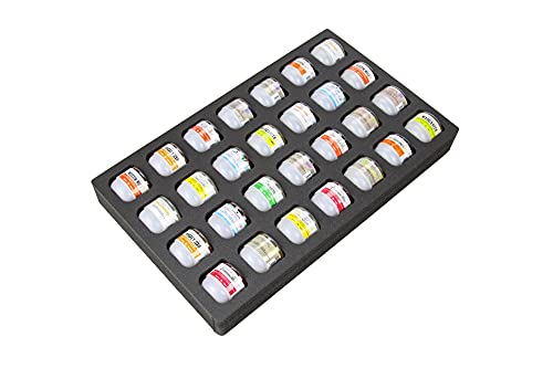 Polar Whale 2 Cocktail Capsule Drawer Organizers Tray Insert Compatible with Keurig DrinkWorks Pods for Kitchen Home Bar Party Waterproof Washable Black Foam 28 Compartment 12.1 x 19.9 Inches