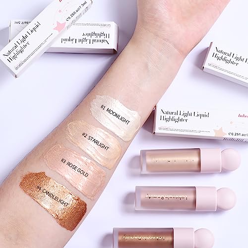 Liquid Highlighter Stick,Contour Highlighter Makeup Stick for Face Body,Moisturizing Waterproof Lightweight Cream Face Luminizer Illuminator,Natural Glossy Face Highlighter Makeup(#01-Moonlight)