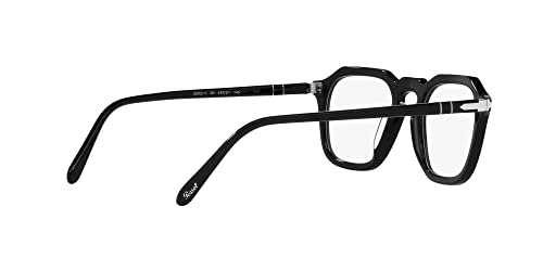 Persol PO3292V Square Prescription Eyewear Frames, Black/Demo Lens, 46 mm