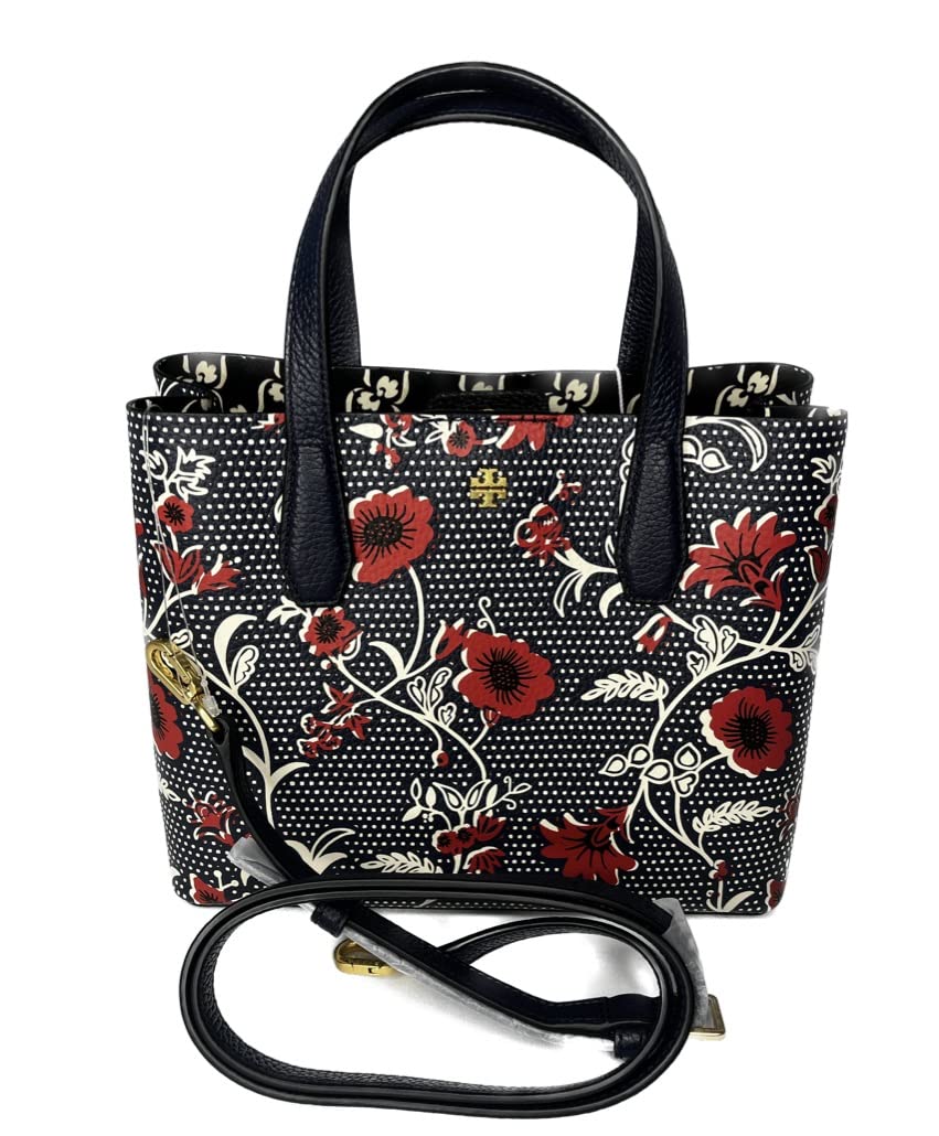 Tory Burch Blake Printed Small Tote 139347 Retro Batik HBGS - Combo A (Navy - Red) 417 One Size
