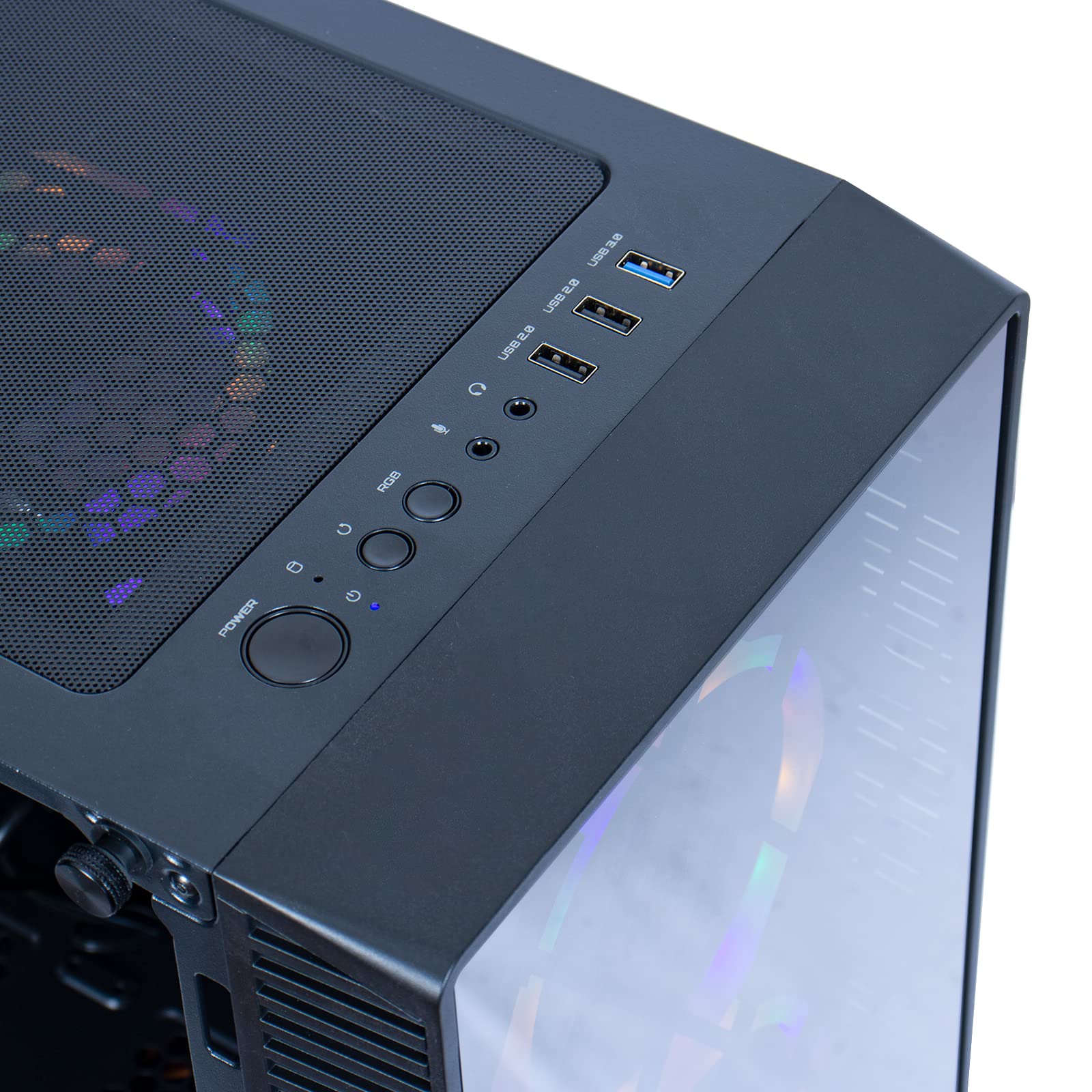 MXZ Gaming PC Desktop Computer, AMD Ryzen 5 4500, RX 6600 8GB, 16GB DDR4, NVME 500GB SSD, 6RGB Fans, Win 11 Pro Ready, Gamer Desktop Computer(R5 4500| RX 6600)