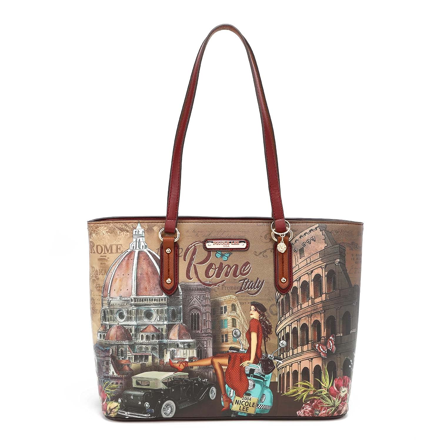 Nicole Lee Memory of Rome 3 Piece Set (Shopper, Mini Satchel, Pouch)