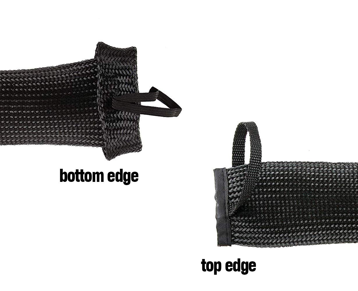 LZLRUN 2Pcs Expanable Braided Mesh Jacket Wrap Casting Fishing Rod Sleeve Cover Pole Glover Tip Protector Bag Sock Fishing Tools