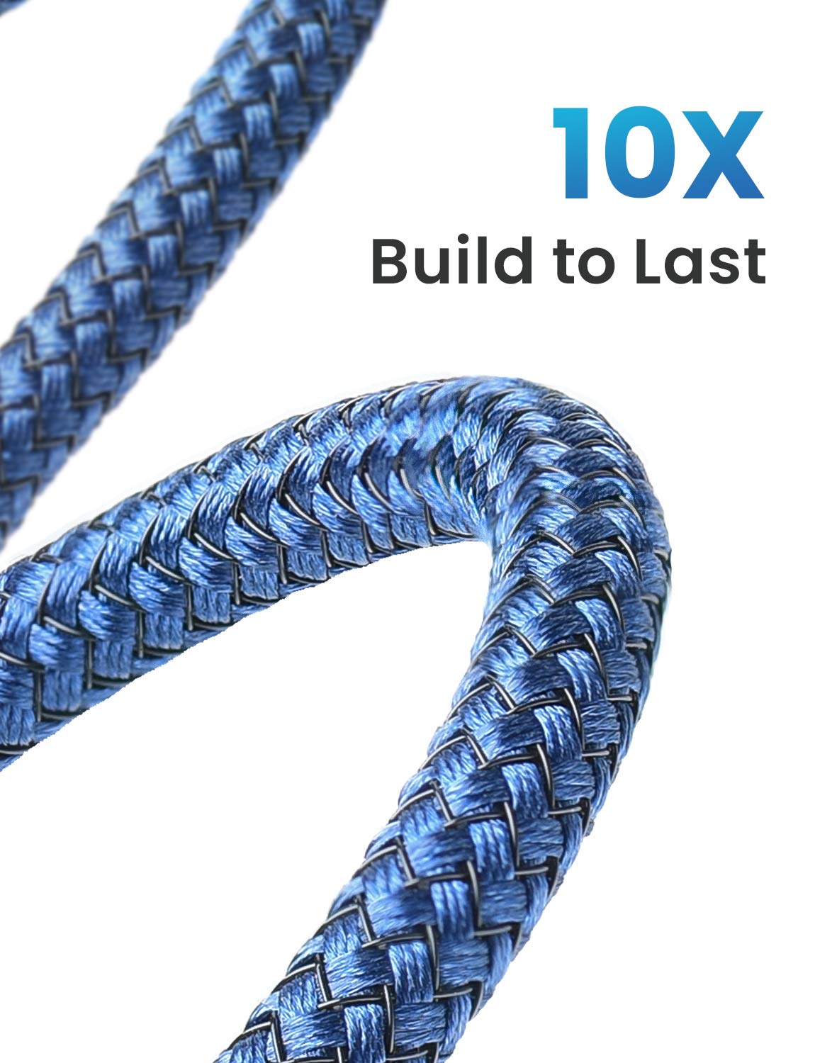 LISEN iPhone Charger, Lightning Cable [MFi Certified] 2-Pack 6FT, Nylon Braided 2.4A Fast Charging iPhone Charging Cord Compatible with iPhone 13 Mini 13 12 11 Pro Max XR XS Max X 8 7 6 Plus SE iPad…