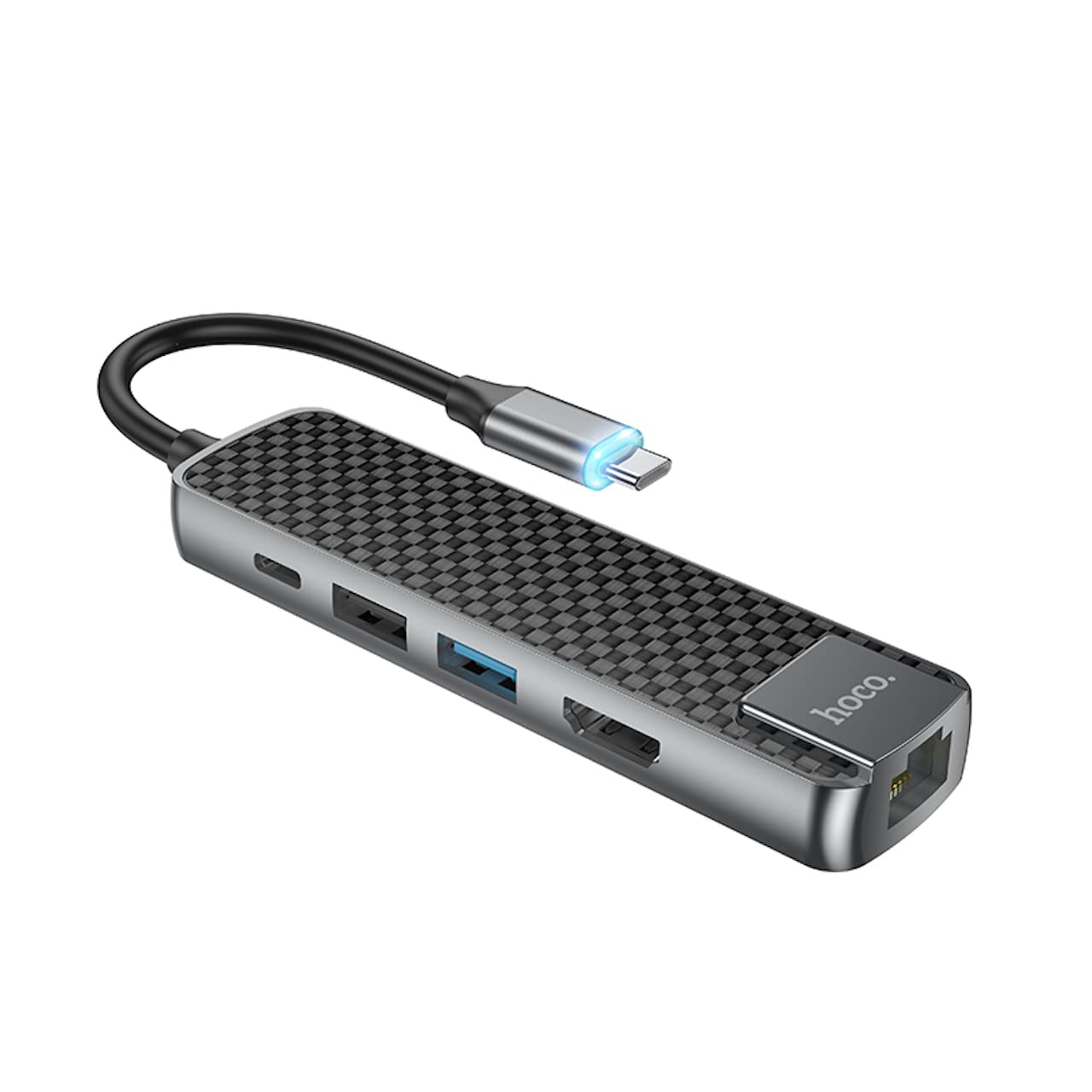 Type-C hub “HB23 Easy View” Multimedia Adapter HDMI + USB3.0 + USB2.0 + RJ45 + PD
