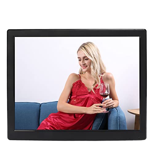 VGA AV BNC USB DC Input Monitor, 12.1in TFT LED Monitor Dual Speakers Multifunctional Easy Installation Portable 100‑240V with Remote Control for DVRs (US Plug)