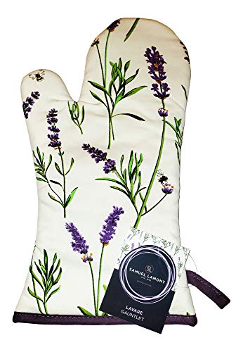 Samuel Lamont, Lavare (Lavender), British Double Oven Glove, Insulated, Cotton, Imported