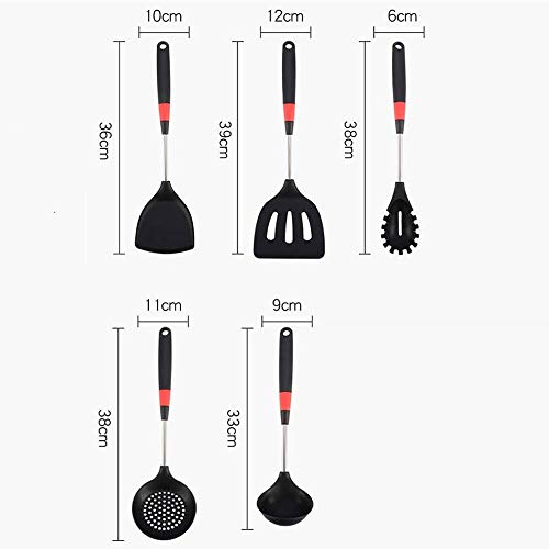 LMMDP Home Kitchen Sets Cooking Tools Spatula Shovel Soup Spoon Utensils Cookware Heat-resistant Design Utensil Set