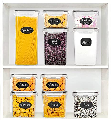 RAZCC Airtight Food Storage Containers Set, 30 PACK Cereal for Kitchen and Pantry Organization Canisters Cereal, Rice, Flour & Oats, Marker and Labels