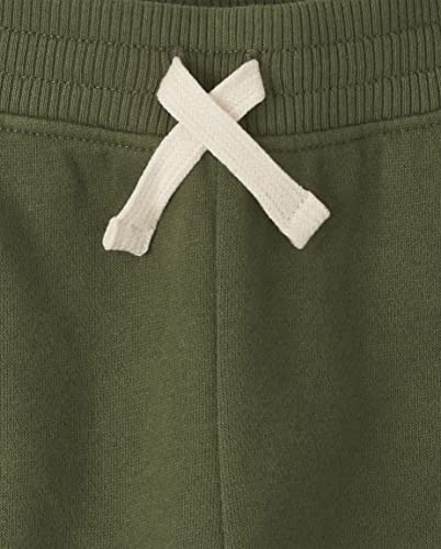 The Children's Place Baby Toddler Boys Active Fleece Jogger Pants, Blue/Green/Teal 3 Pack, 5T