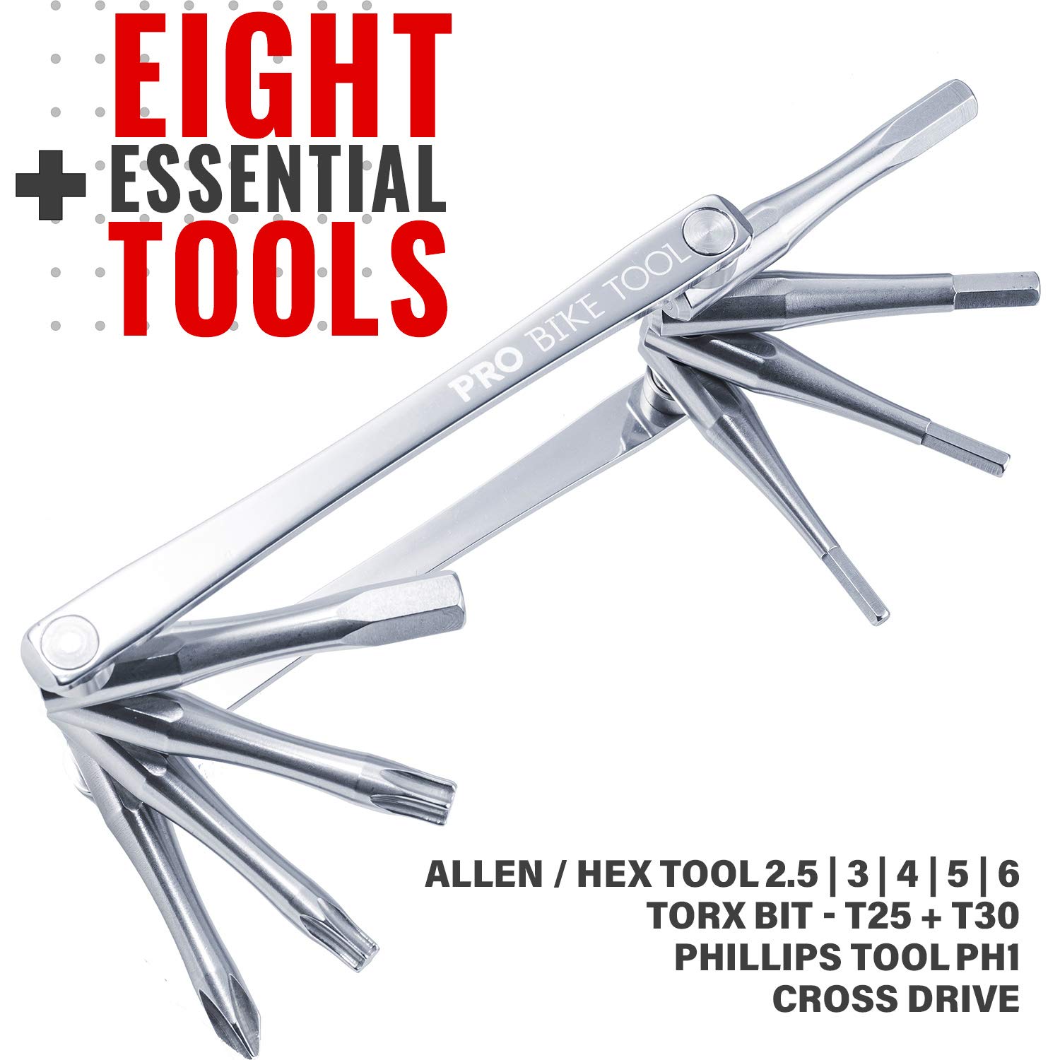PRO BIKE TOOL Puncture Repair Kit Set & Bicycle Multitool