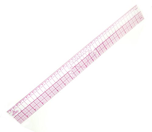 Westcott Beveled Graph Ruler, English/Metric, 2 x 18", Transparent (B-95)