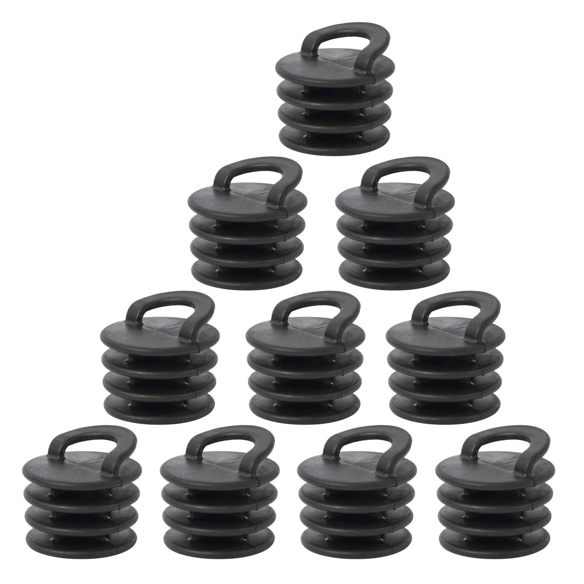 NovelBee 10 Pack of Marine Scupper Stoppers Scupper Plugs bungs for Kayak Canoe Boat Drain Holes (Top Diameter:1.2")
