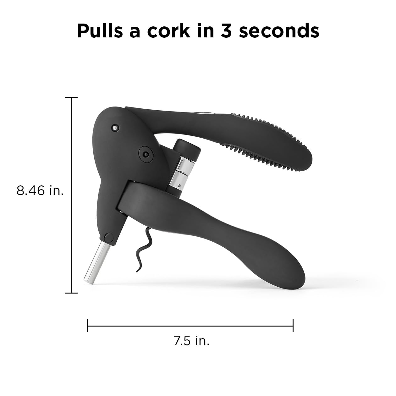 Rabbit 6-Piece Wine Opener Tool Kit, Black