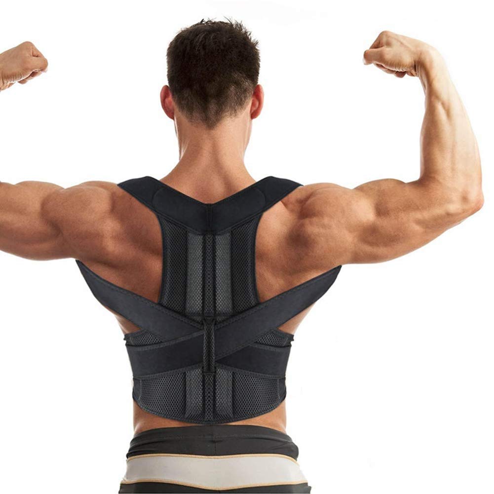 LSRRYD Double Adjustment Back Support Belt Posture Corrector Lumbar Support Belt for Pain Relief and Injury Prevention (Size : M)