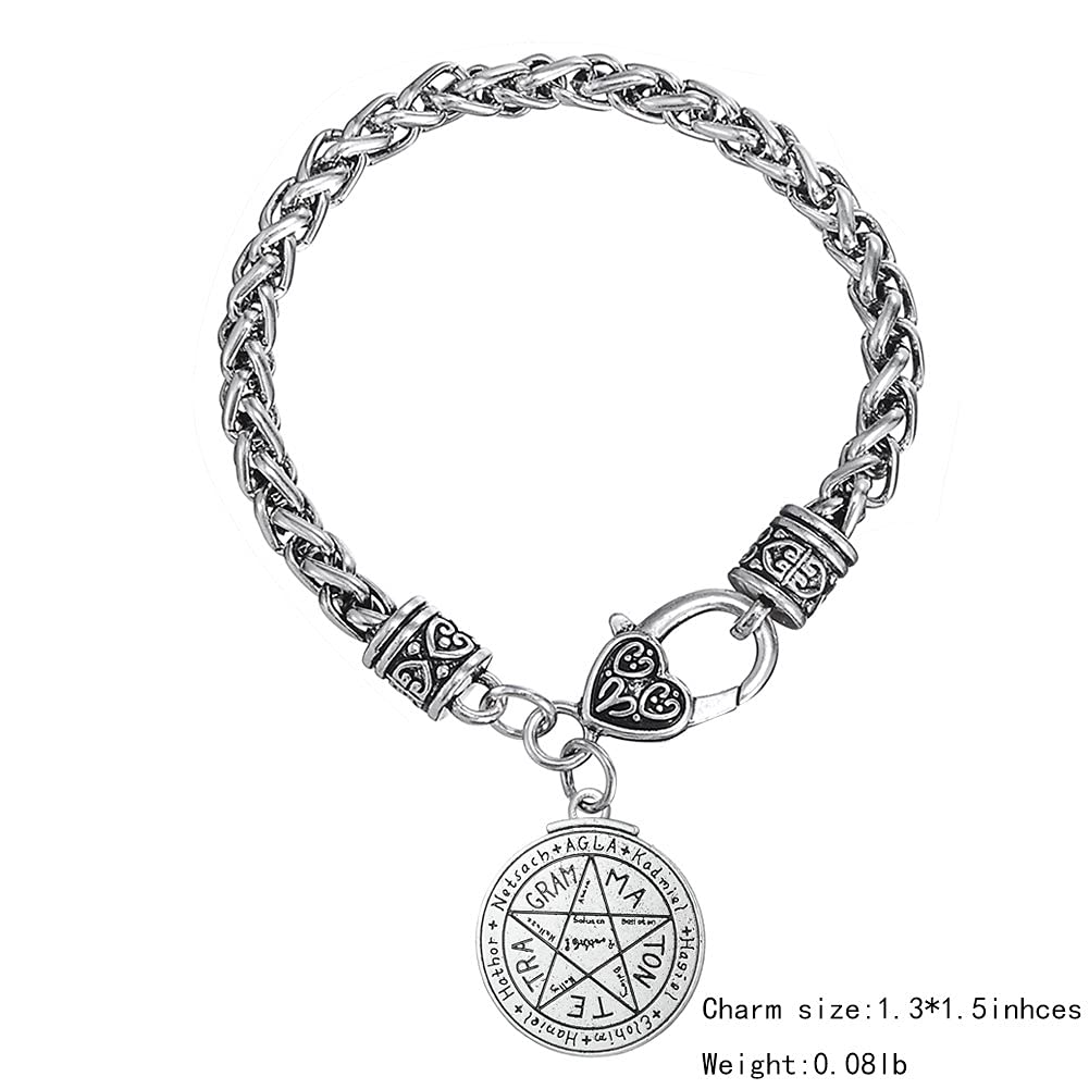 Lemegeton Talisman for Love Tetragrammaton Seal of Solomon Wicca Pentacle Pendant Wiccan Bracelets