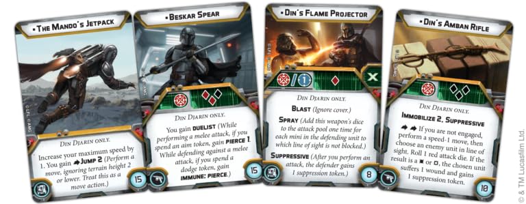 Star Wars: Legion Din Djarin & Grogu Operative Expansion - Tabletop Miniatures Game, Strategy Game for Kids and Adults, Ages 14+, 2 Players, 3 Hour Playtime, Made by Atomic Mass Games