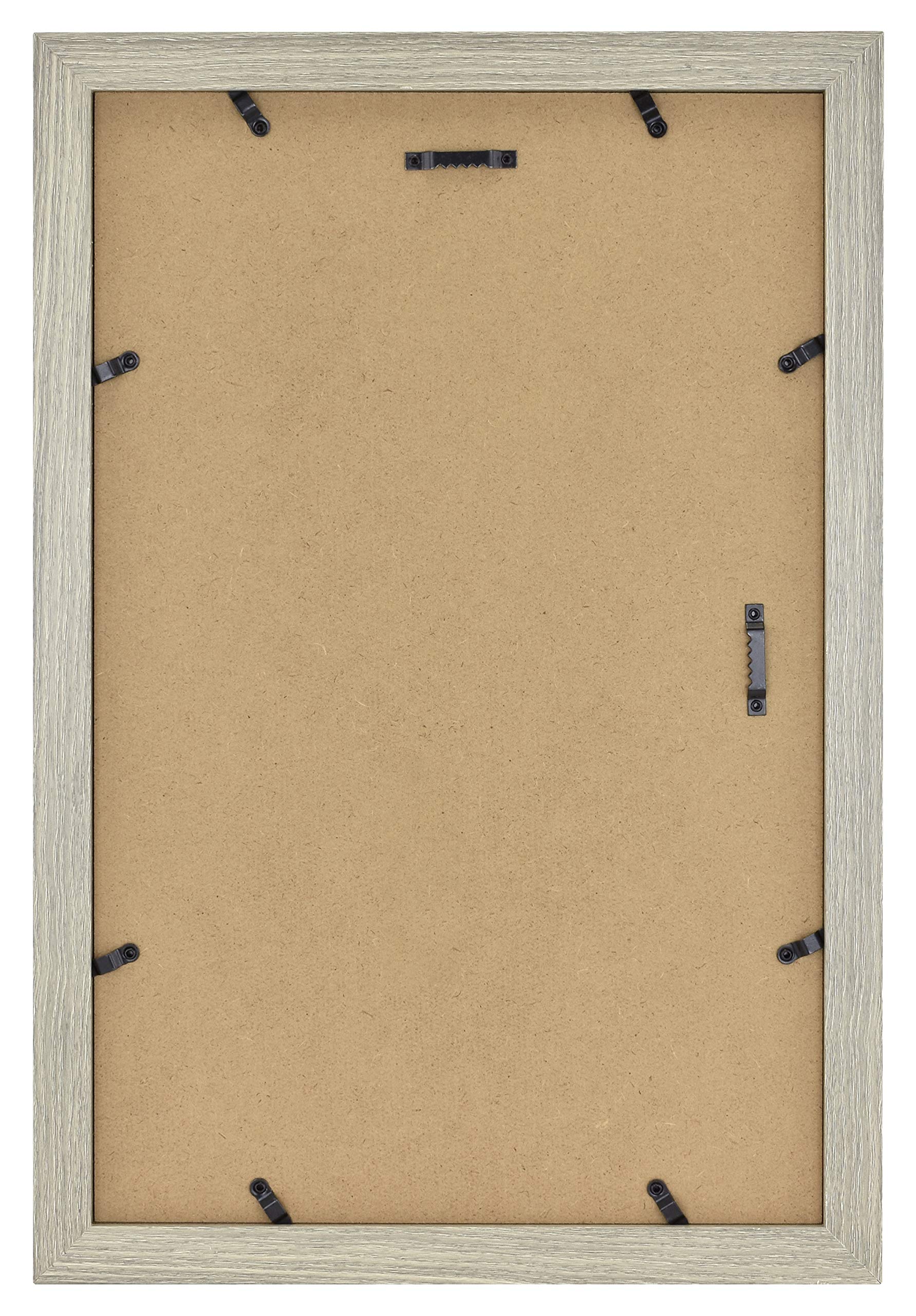 MCS Studio Gallery 11x17 Picture Frame Gray Woodgrain, Rectangle Photo Frame for Photos, Posters & Art Prints (2-Pack)