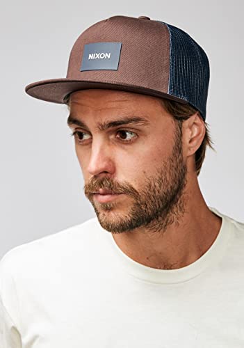 NIXON Team Trucker Hat - Navy/Brown