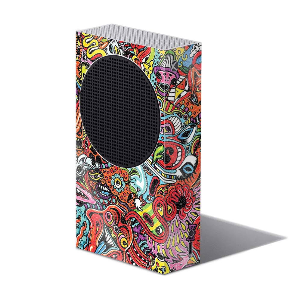 MIGHTY SKINS Glossy Glitter Skin Compatible with Xbox Series S - Acid Trippy | Protective, Durable High-Gloss Glitter Finish | Easy to Apply and Change Styles | Made in The USA (GL-MIXBSERS-Acid Trippy)