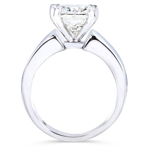 Kobelli Cushion-cut Moissanite Solitaire Engagement Ring 2 4/5 CTW 14k White Gold, Size 9, White Gold
