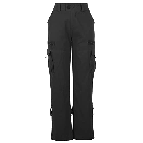 KSODFNXH Hiking Pants Women Trendy Casual Low Waisted Double Breasted Drawstring Pants with Pockets Solid Color Button Pants