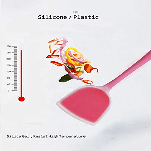 LMMDP 5Pcs Kitchen Utensil Set Silicone Kitchen Tools Non-Stick Cooking Tools Set Spoon Shovel Colander Cooking Utensil for Kitchen