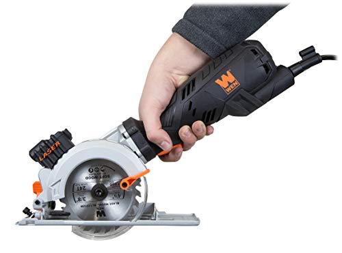 WEN 3625 5-Amp 4-1/2-Inch Beveling Compact Circular Saw with Laser and Carrying Case