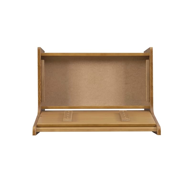 Linon Delk Pine Wood Small Back Rest Bench in Honey
