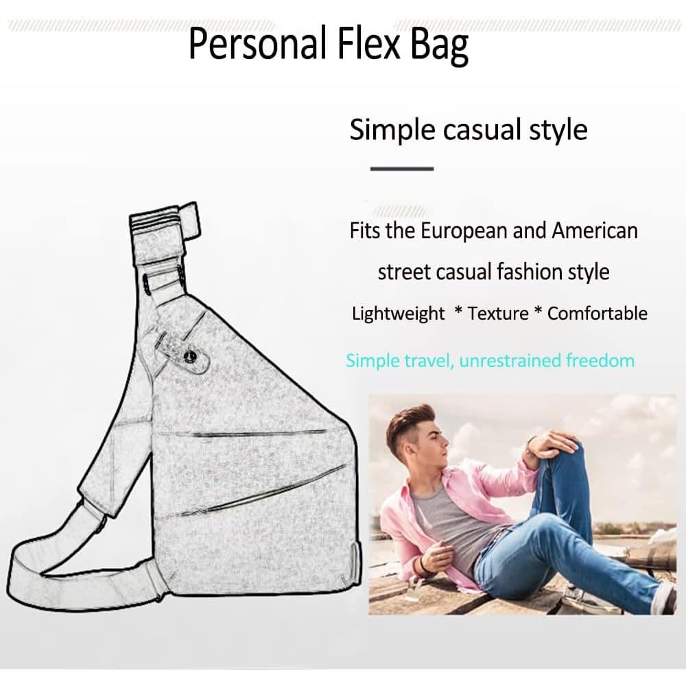 KYAOBEY Wander Plus Anti Theft Bag, Wander Bag, North Carry Slim Sling Bag,Anti Theft Slim Sling Bag for Women & Men (Black)