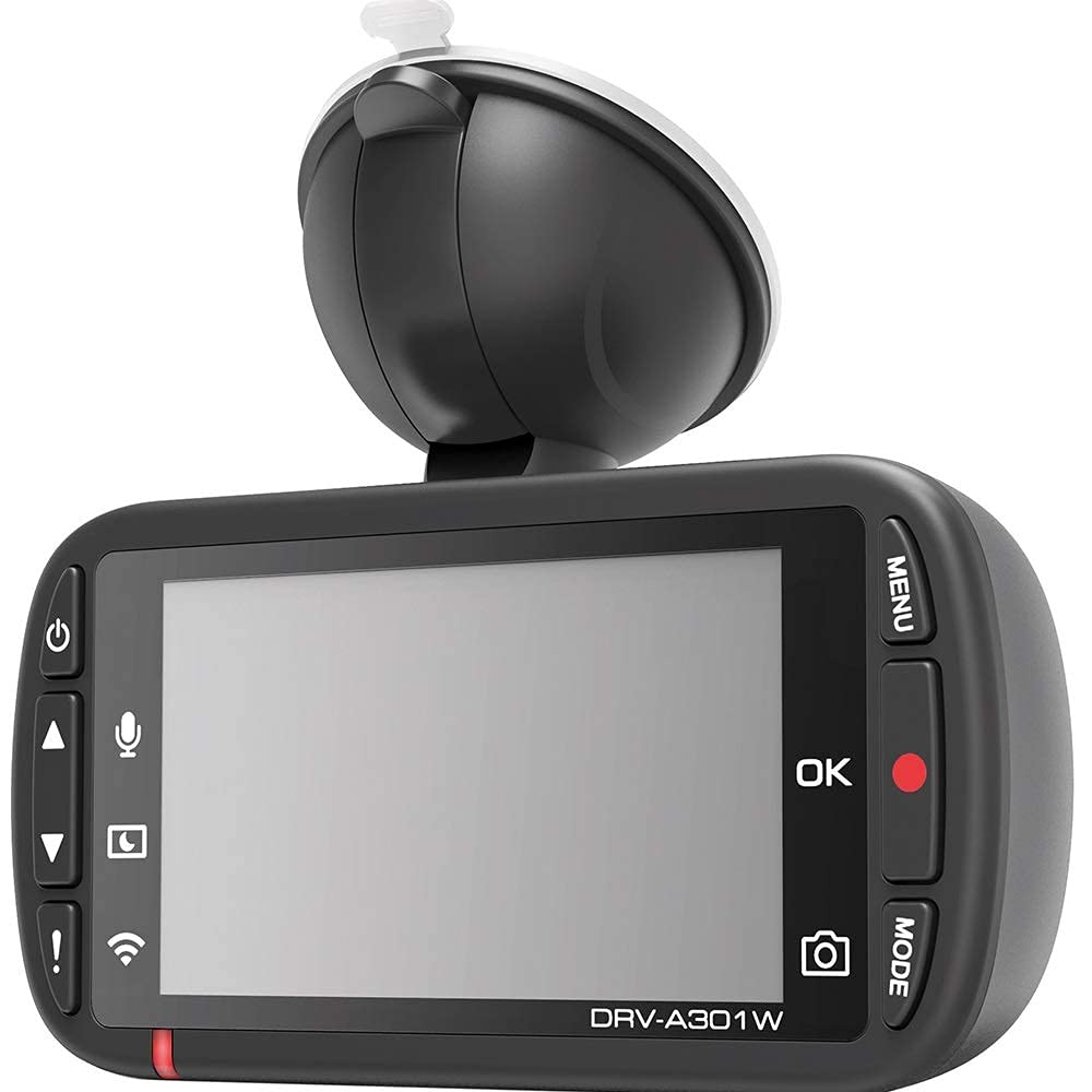 Kenwood HD dash cam with 2.7" display, GPS, and Wi-Fi - DRV-A301W