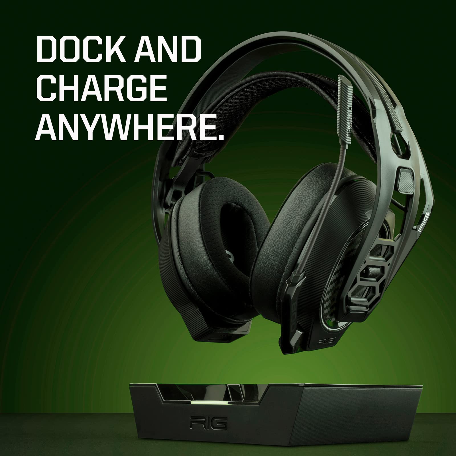 RIG 800 PRO HX Wireless Headset and Multi-Function Base Station for Xbox Series X|S, Xbox One, Windows 10/11 PCs - with Dolby Atmos for Headphones 3D Surround Sound - 24 Hour Battery
