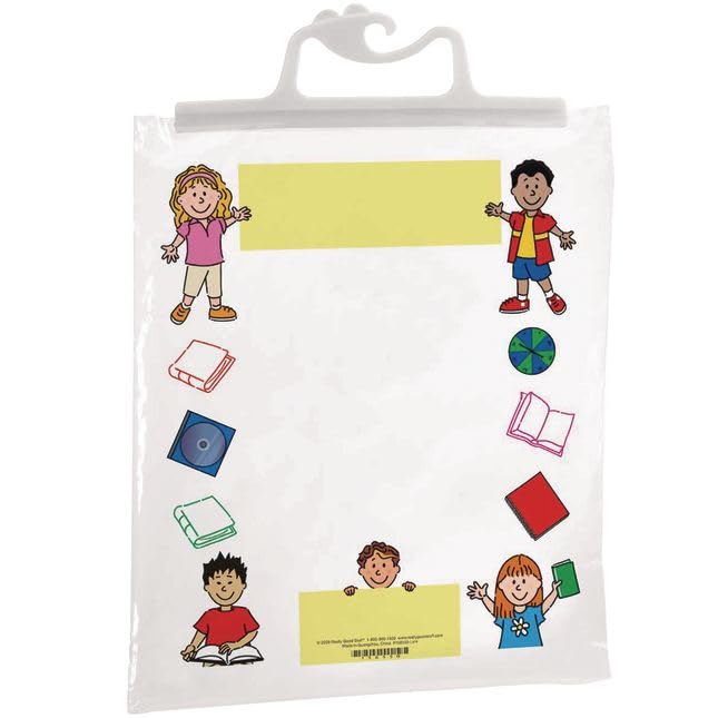 Really Good Stuff Hang-Up Clear Plastic Bags â Store Student Materials, Books, Center Activities â Safely Send Home Assignments â Sturdy Snap Shut Hanging Plastic Bags, 11âx13 3/4â (Set of 12)