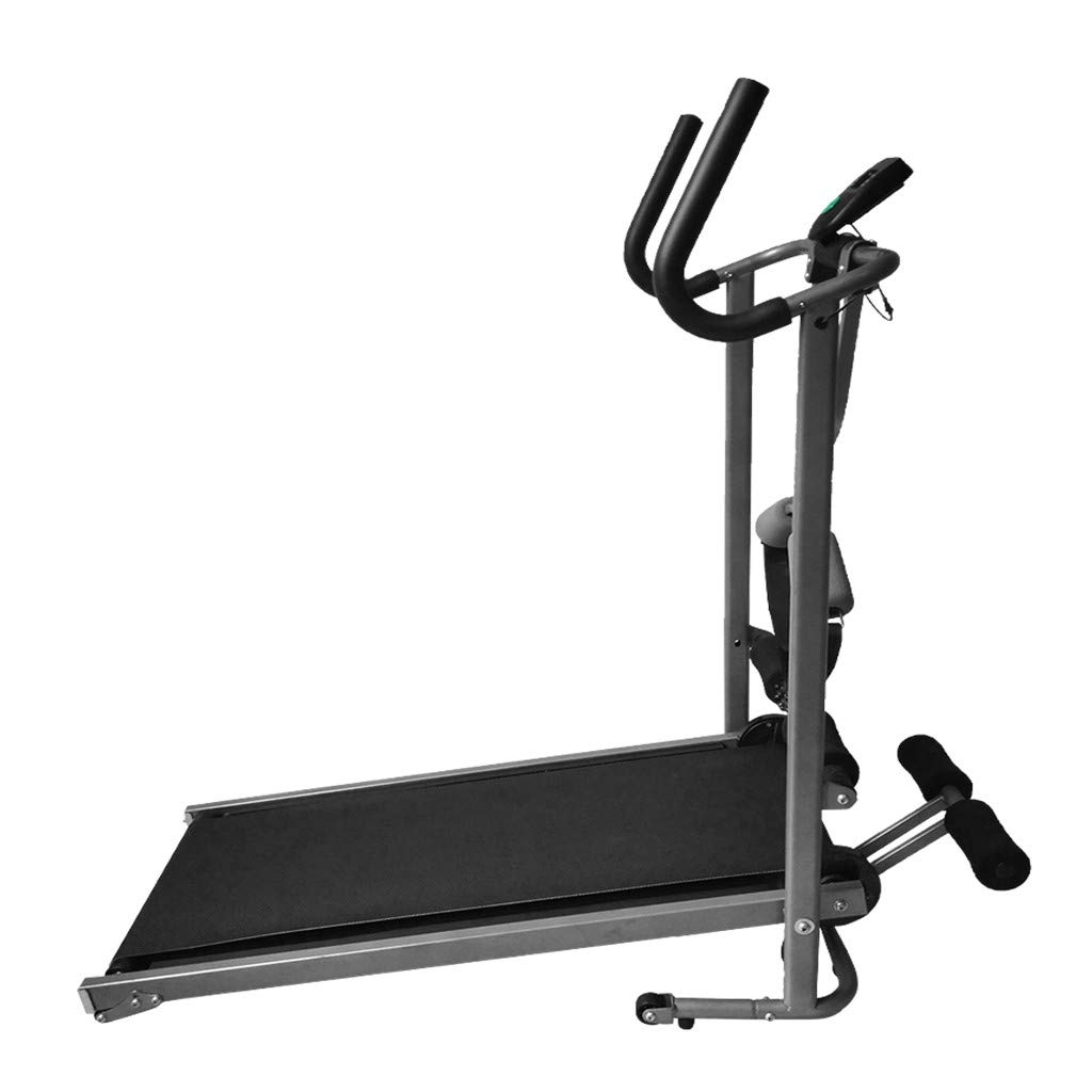 OKBOP Folding Manual Treadmills for Home, Foldable Compact Portable Under Desk Mini Running Machine with Incline and LED Display, Walking Exercise Fitness Equipment for Small Space (Black)