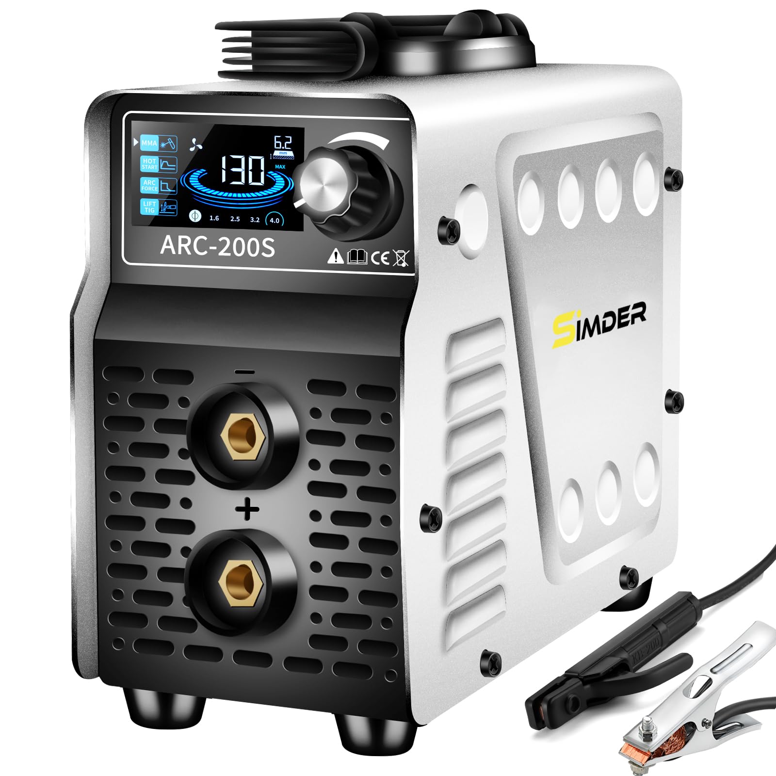 SSIMDER Stick Welder Machine ARC/LIFT TIG 2 In 1 Welding Machine Mini ARC Welder ARC200S 110v/220v Hot Start ARC Force Anti-Stick Portable ARC/TIG Welder With Smart LCD IGBT Digital Welder