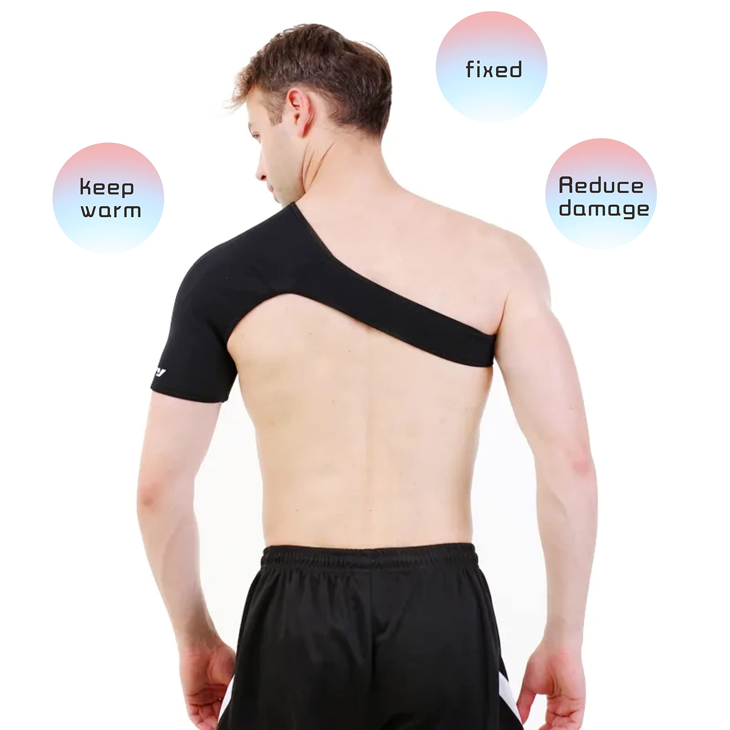 Right&Left Shoulder Brace for Women Men Rotator Cuff,Adjustable Shoulder Support for Shoulder Pain Relief,Dislocated AC Joint,Labrum Tear,Sprain,Soreness,Bursitis, Tendinitis,Shoulder Support Strap
