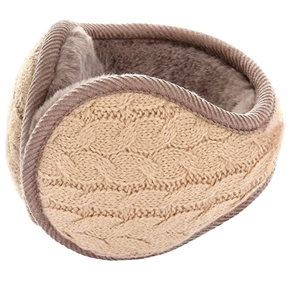 LerBen Winter Earmuff Woolen Yarn Cable Knit Wrap around Ear Muffs Ear Warmers