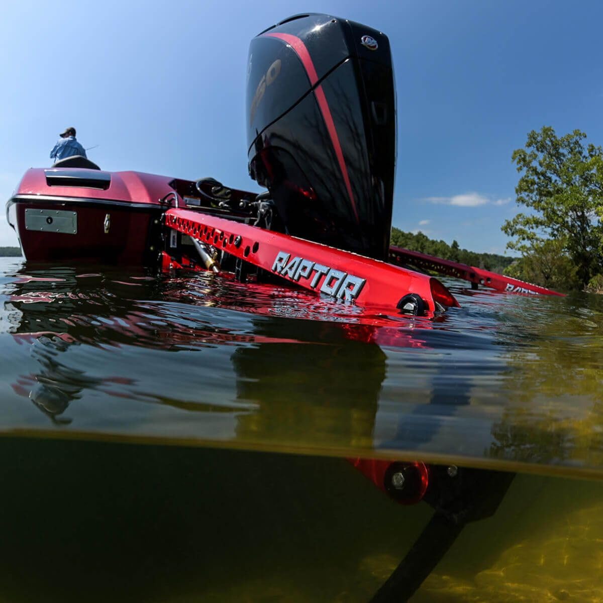 Minn Kota 1810622 Raptor Shallow Water Anchor with Active Anchoring, 8 ft, Red
