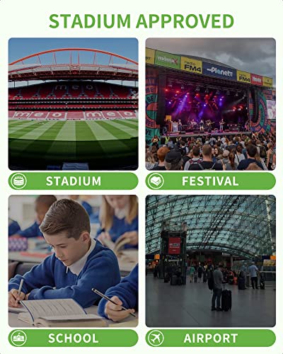 MAY TREE Small Clear Backpack Stadium Approved for Women Clear Bag for Stadium Events Concert Sporting, Black