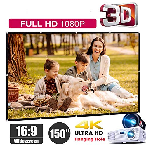 KXDTZ Folding Projector Screen Portable Home Outdoor KTV Office 3D Projector Screen Projection Screen 60/72/84/100/120/150 Inch (Size : 72 inch)