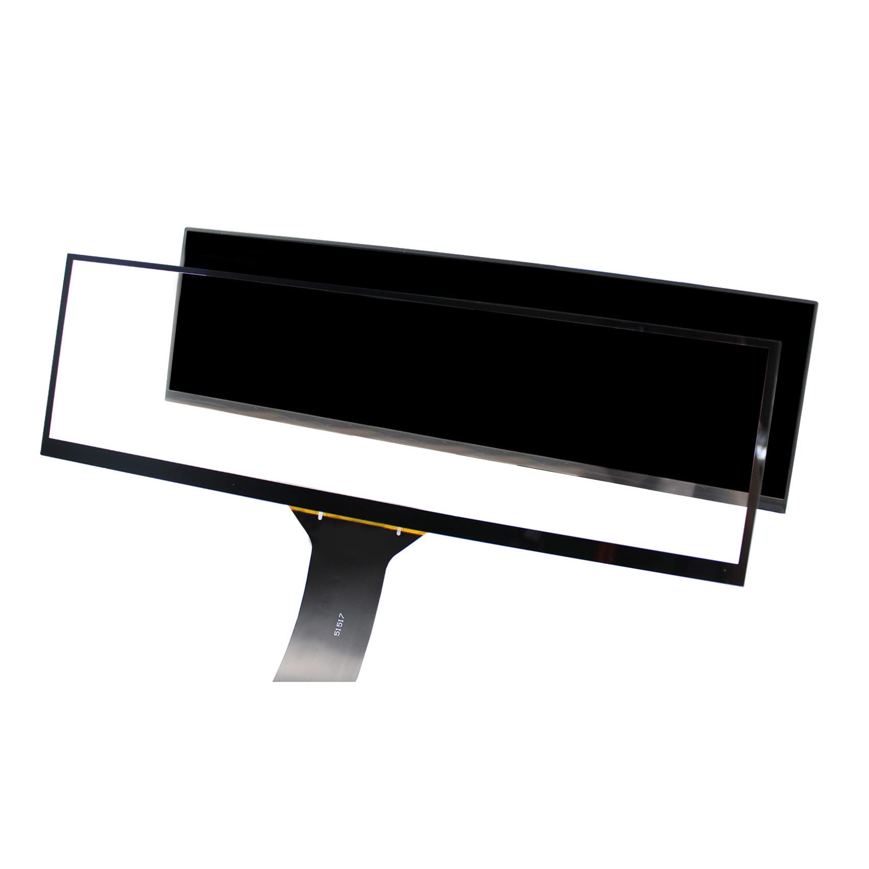 VSDISPLAY 12.6'' Capacitive Touch Sensor Panel with USB Controller for 12.6 Inch 1920x515 NV126B5M-N41 IPS LCD Screen(Screen NOT Included),Support 10 Point Multi Touch