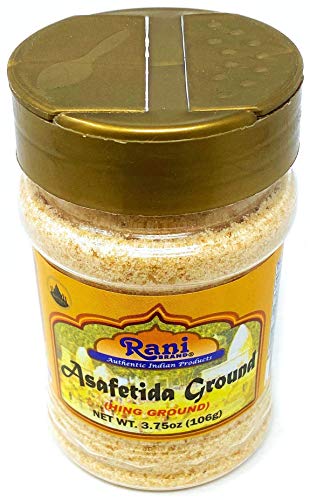 Rani Asafetida (Hing) Ground 3.75oz (106g) PET Jar ~ All Natural | Salt Free | Vegan | Non-GMO | Asafoetida Indian Spice | Best for Onion Garlic Substitute