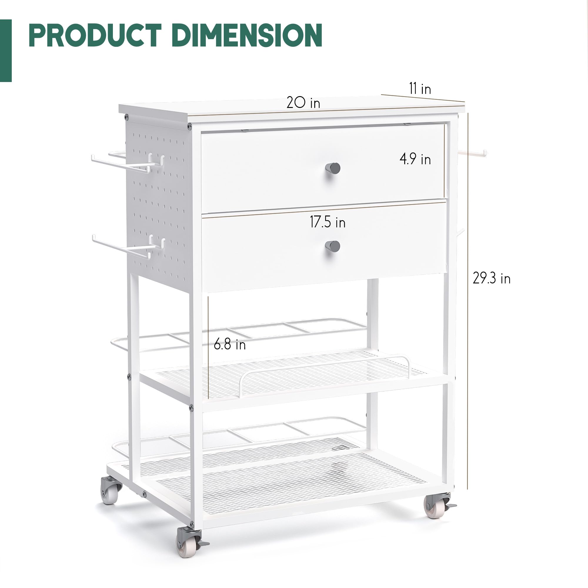๐ฌ๐๐บ๐ธ๐ณ๐ผ๐ถ Wrapping Paper Storage Cart, Rolling Gift Wrap Station with Ribbon and Gift Bag Storage, Wrapping Paper Organizer Holder, Craft Organizers and Storage for Christmas